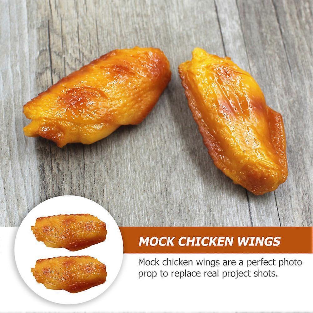 2 Pcs Rayan Toys Kids Fake Chicken Meat Food Faxu Chicken Wing Fake ...