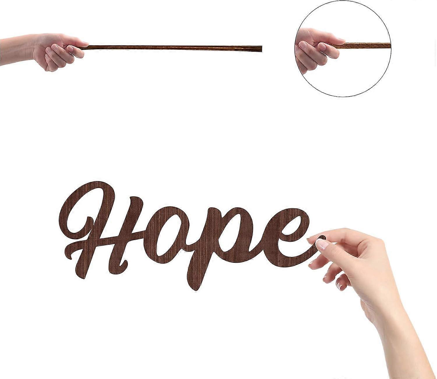 Cutout Sign Hope Wooden Wall Art Decor Wood Word Sculpture Signs Rustic ...