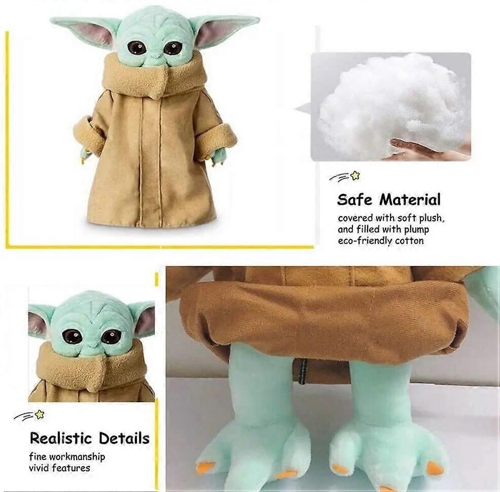 30cm Baby Yoda Plush Dolls The Mandalorian Peluche Child Grogu Action Figure Doll Toys Cute ...