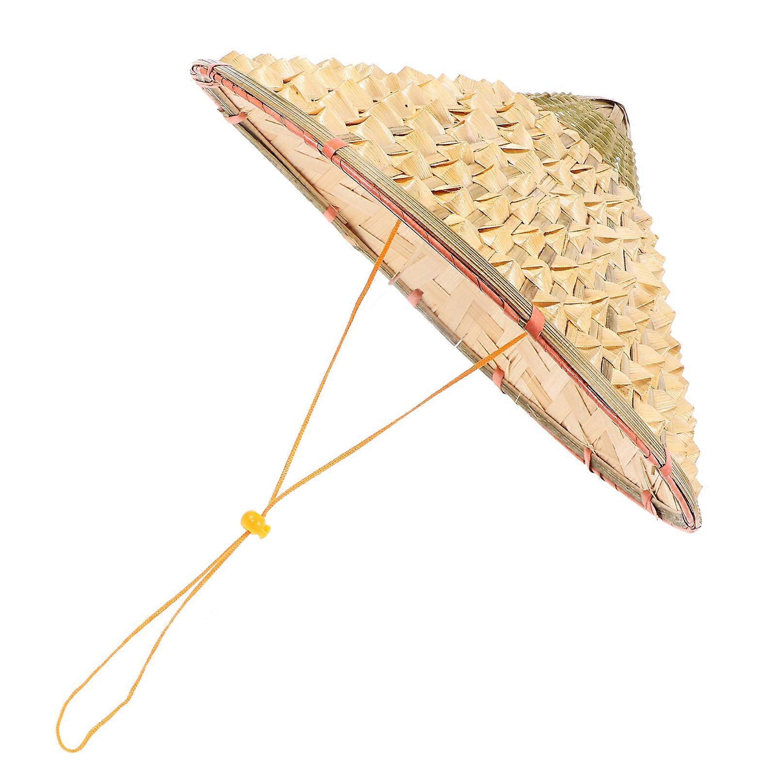 Bamboo Woven Hat Stage Performance Bamboo Hat Chinese Style Bamboo Hat ...
