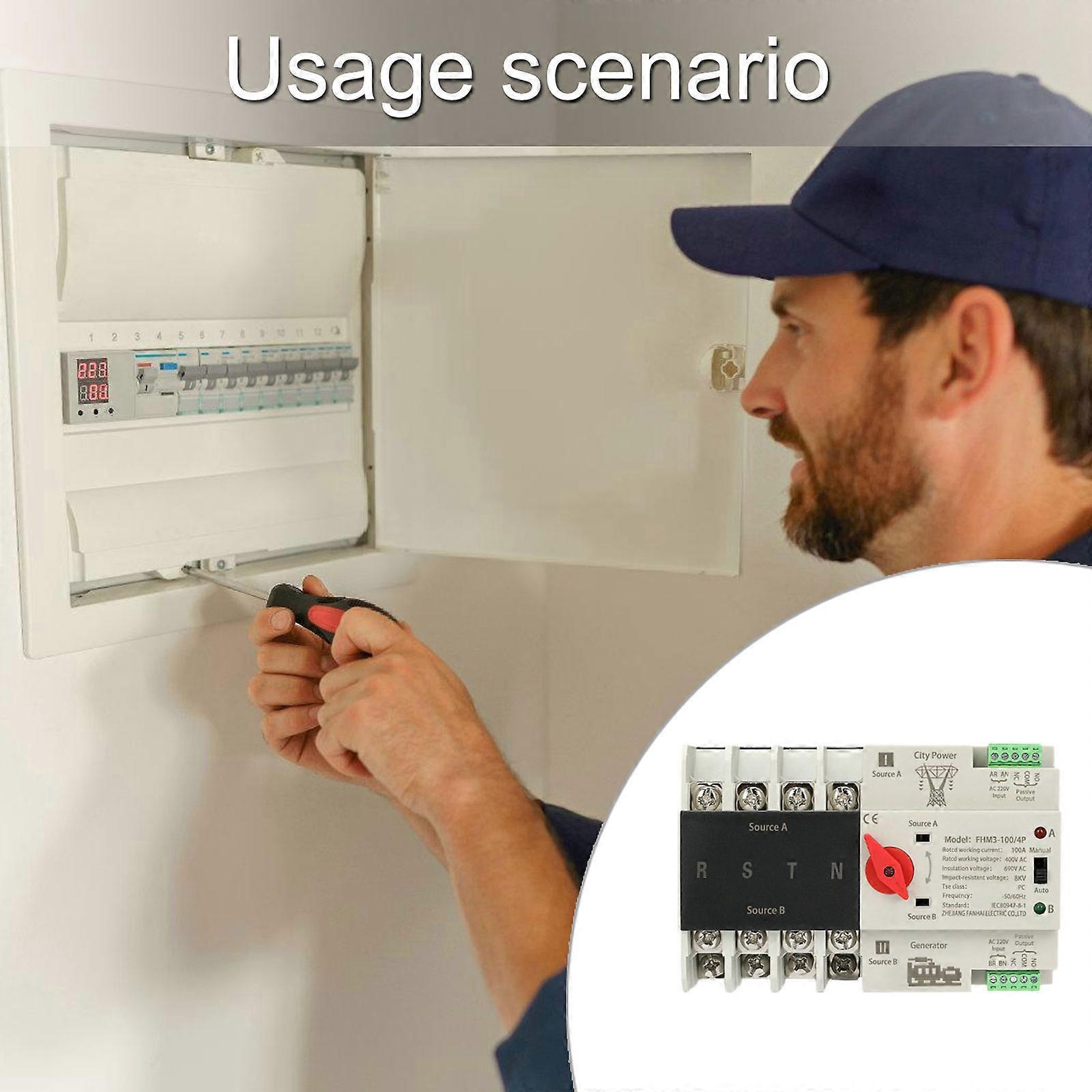 Generator Changeover Switches Electrical Selectors Switches 4P 100A ...