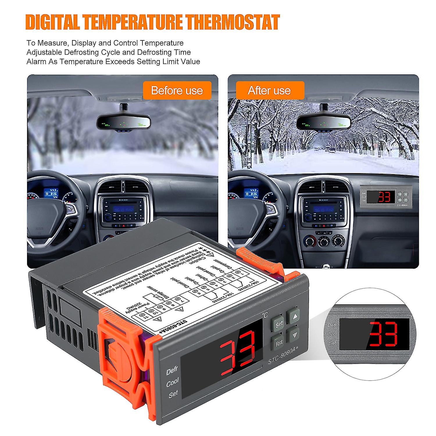 Digital Temperature Controller Stc-8080a+ Refrigerator Thermostat For ...