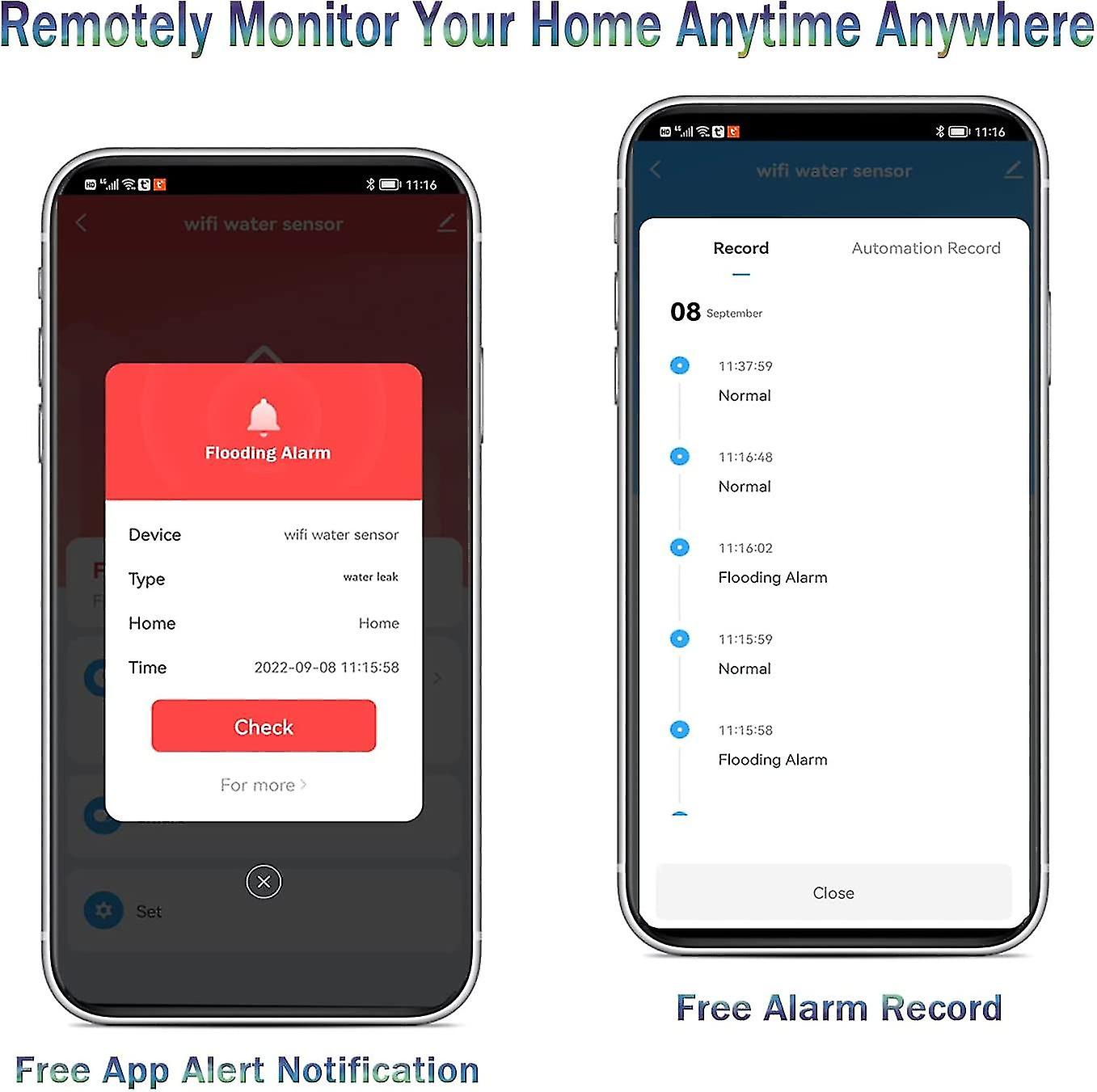 Wifi Water Sensor Leak Detector: Smart Water Leak Detector, Smart Water ...