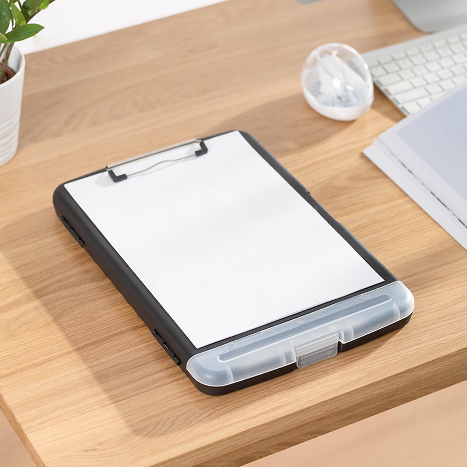 A4 Storage Clipboard Heavy Duty Large Compartment Slimcase Pencil Box ...