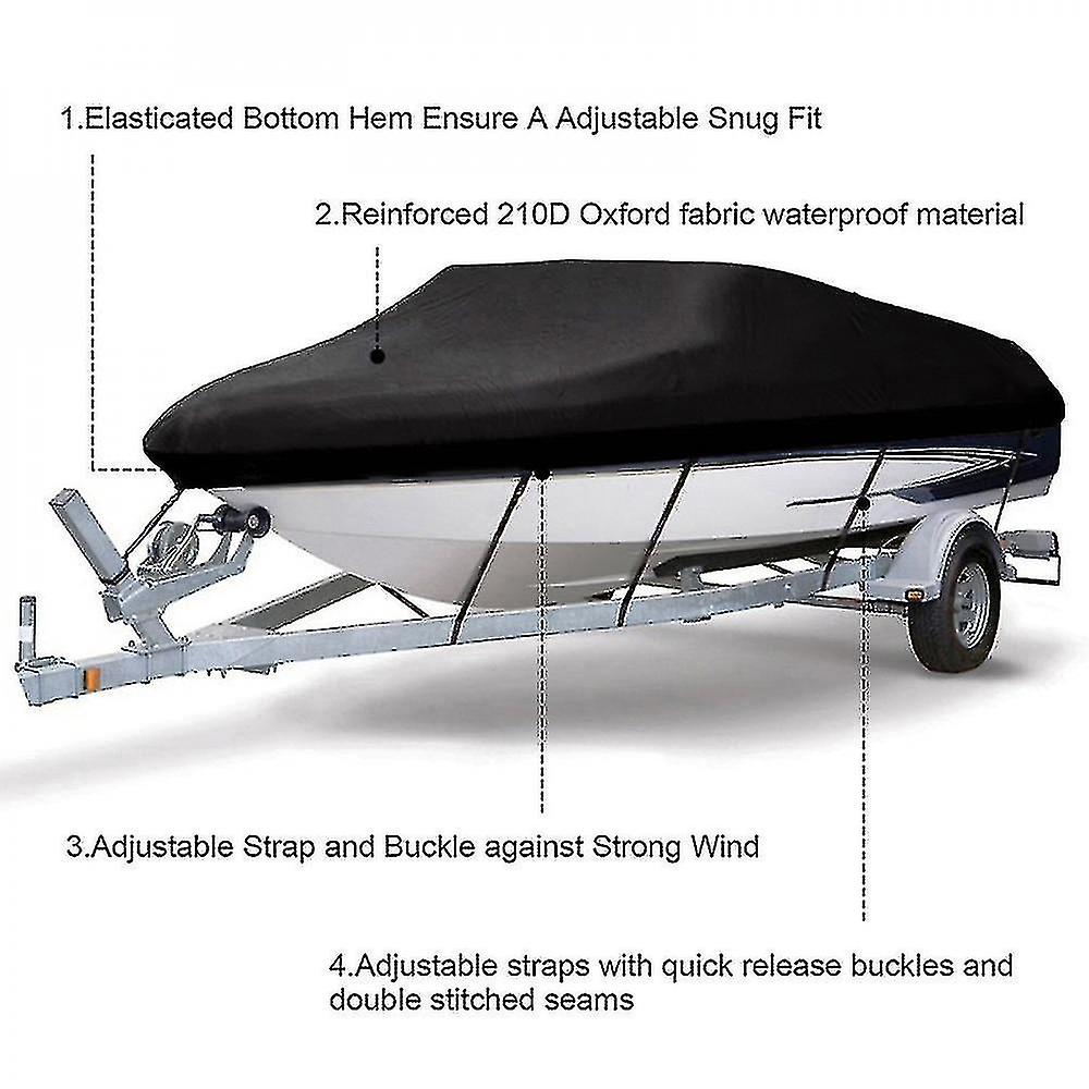 Waterproof Boat Cover Heavy Duty Marine Grade Polyester Canvas ...