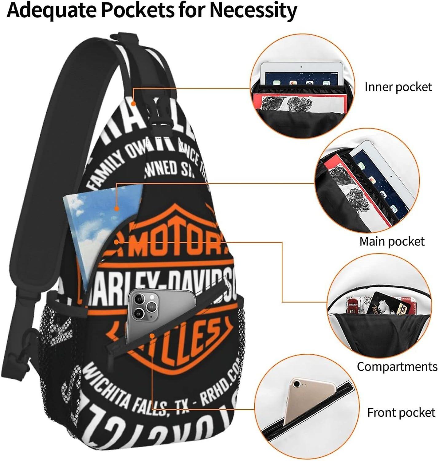 AU1747 Harley Davidson Sling Bag Backpack Shoulder Crossbody Bag Chest ...