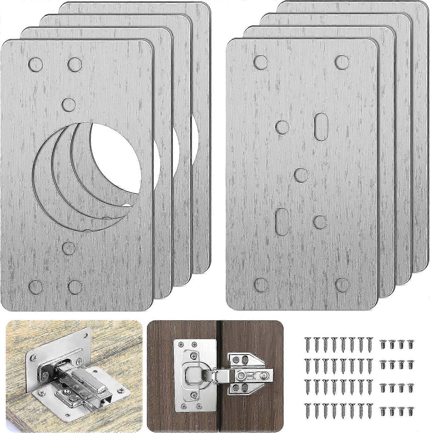 Hinge Repair Brackets - Cabinet Hinge Repair Kit With Screws (8pcs) | Fruugo UK