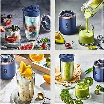 6-Blade Stainless Steel Portable Blender - USB Rechargeable & Push ...