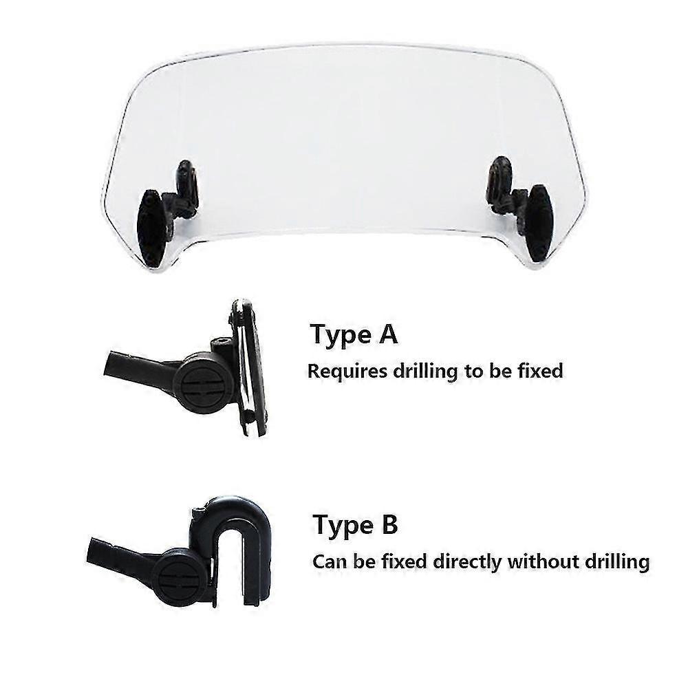 Exquisite Motorcycle Universal Windshield Extension Adjustable Spoiler ...