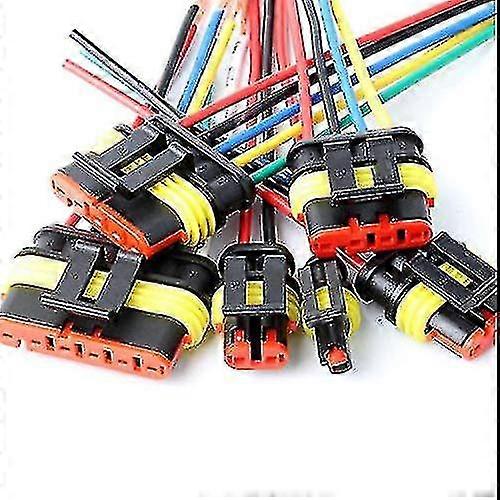 Waterproof Connector, 2 Prong Self-locking Electrical Wire Connectors ...