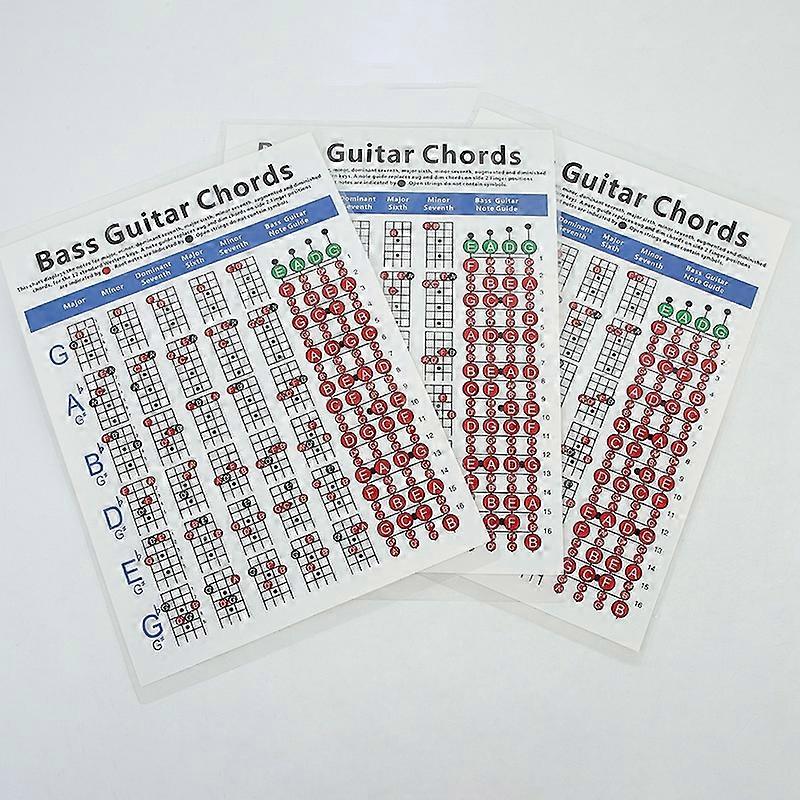 Electric Chord Chart 4 String Guitar Chord Fingering Diagram Exercise ...