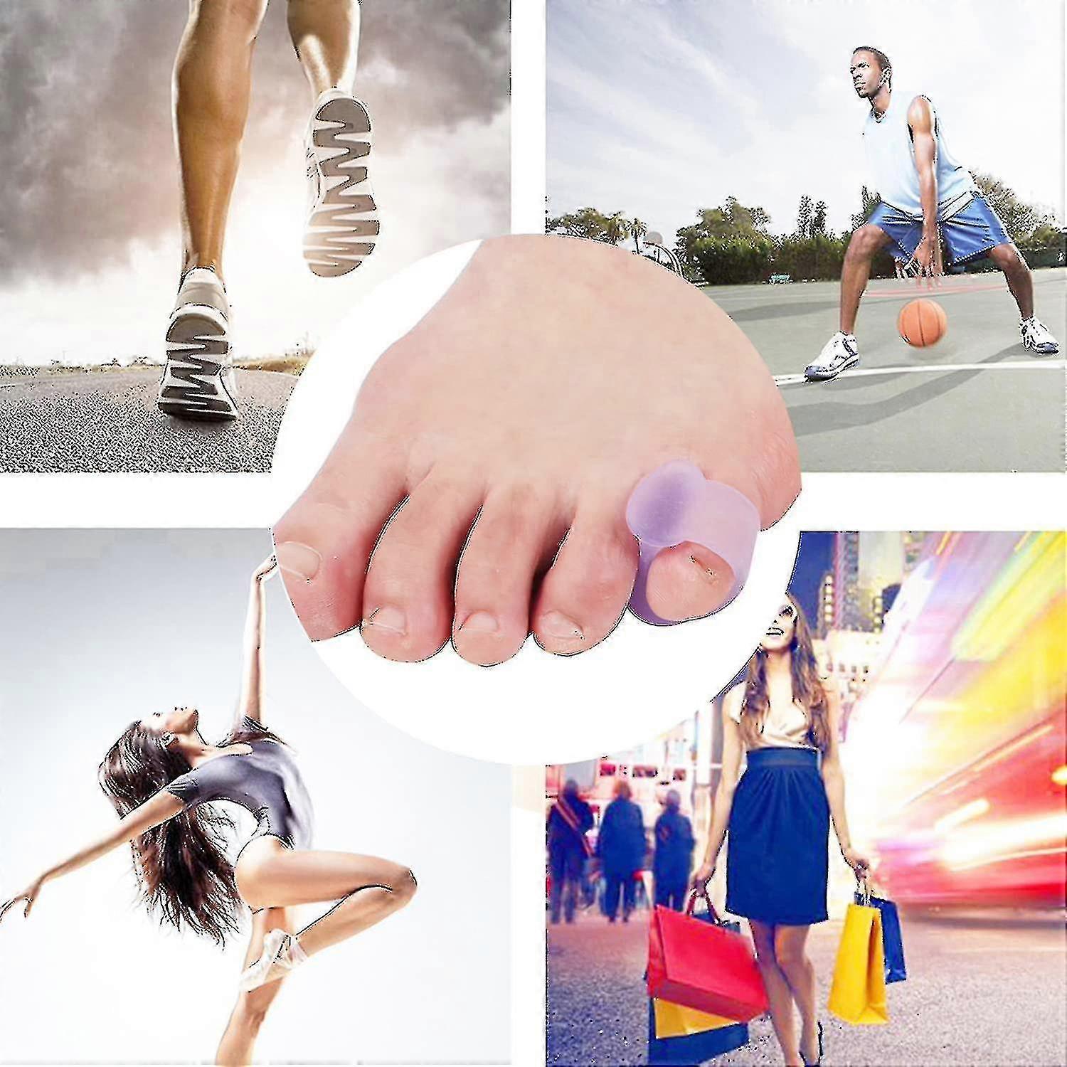 10-pack Little Toe Splint, Gel Toe Separator, Little Toe Straightener ...