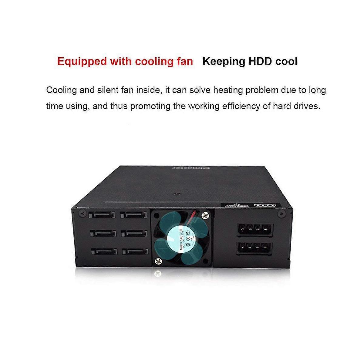 OImaster 6-Bay 2.5Inch SATA SSD HDD Enclosure Mobile Rack/Enclosure ...