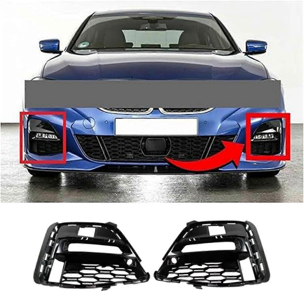 Front Bumper Fog Light Grille Cover for 3 Series G20 G21 G28 2019-2022 ...