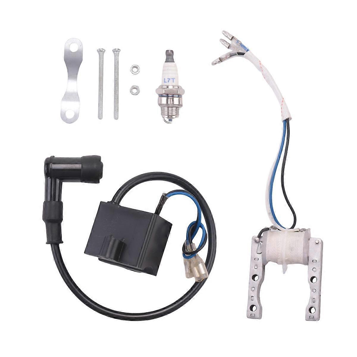 Engine Ignition Coil Stator Coil Spark Plug Kit for 2 Stroke 49Cc 50Cc ...