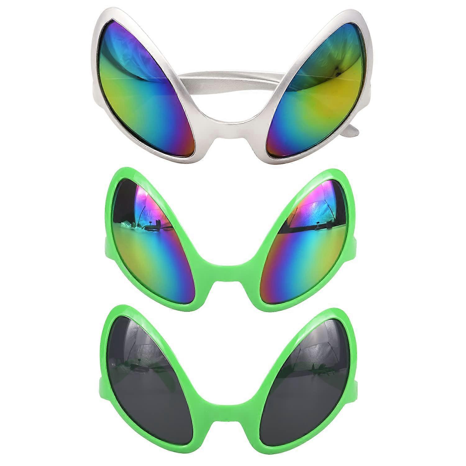 3 Pieces Alien Glasses Alien Costume Sunglasses for Halloween Christmas ...