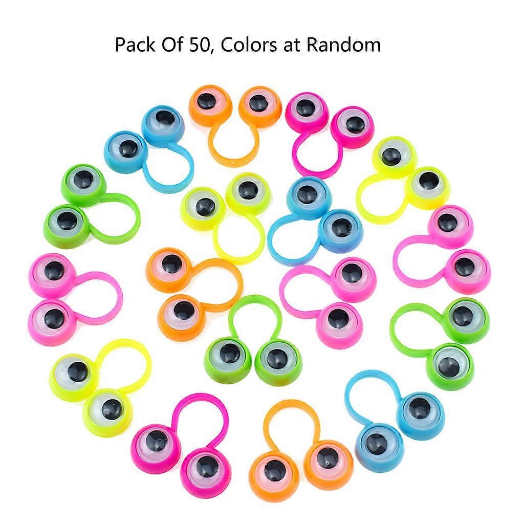 Kawaii Knuckles Rings 50x Eyeball Ring Kit Eye Finger Puppets Googly ...