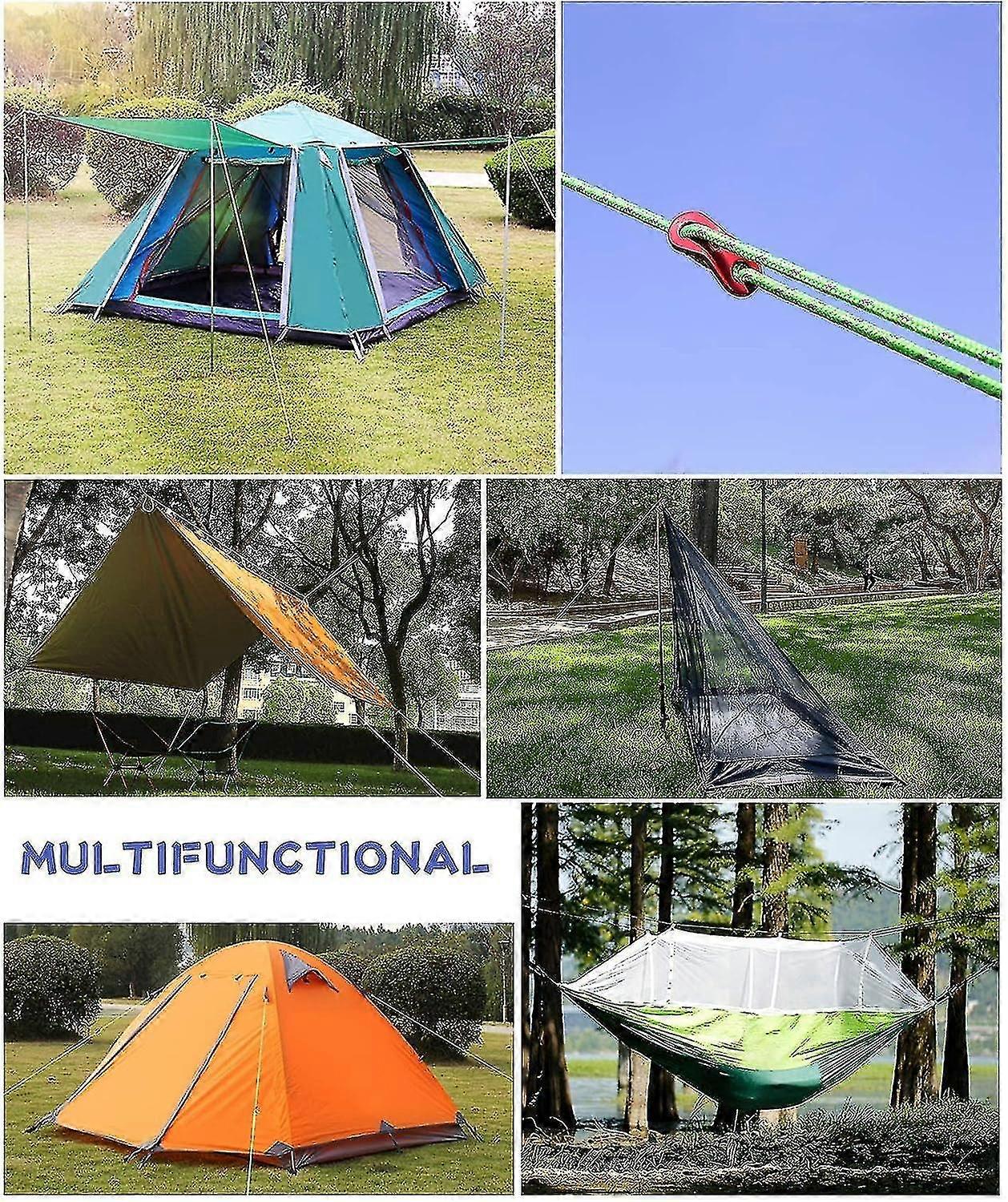 Tent Guy Ropes - 4mm Reflective Cord Tent Guide Rope With Aluminum ...