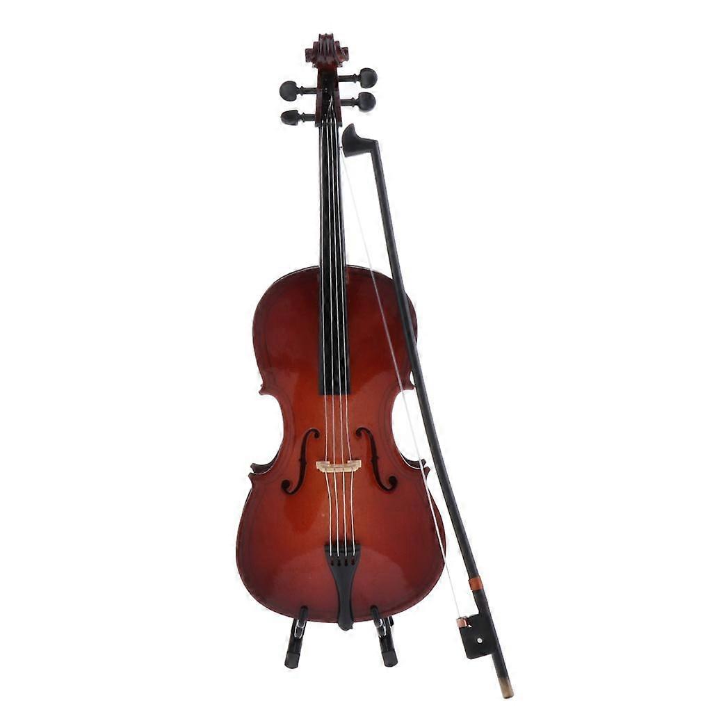 1:6 Musical Instrument Model, Wood Cello with & Bow & Stand & Case ...