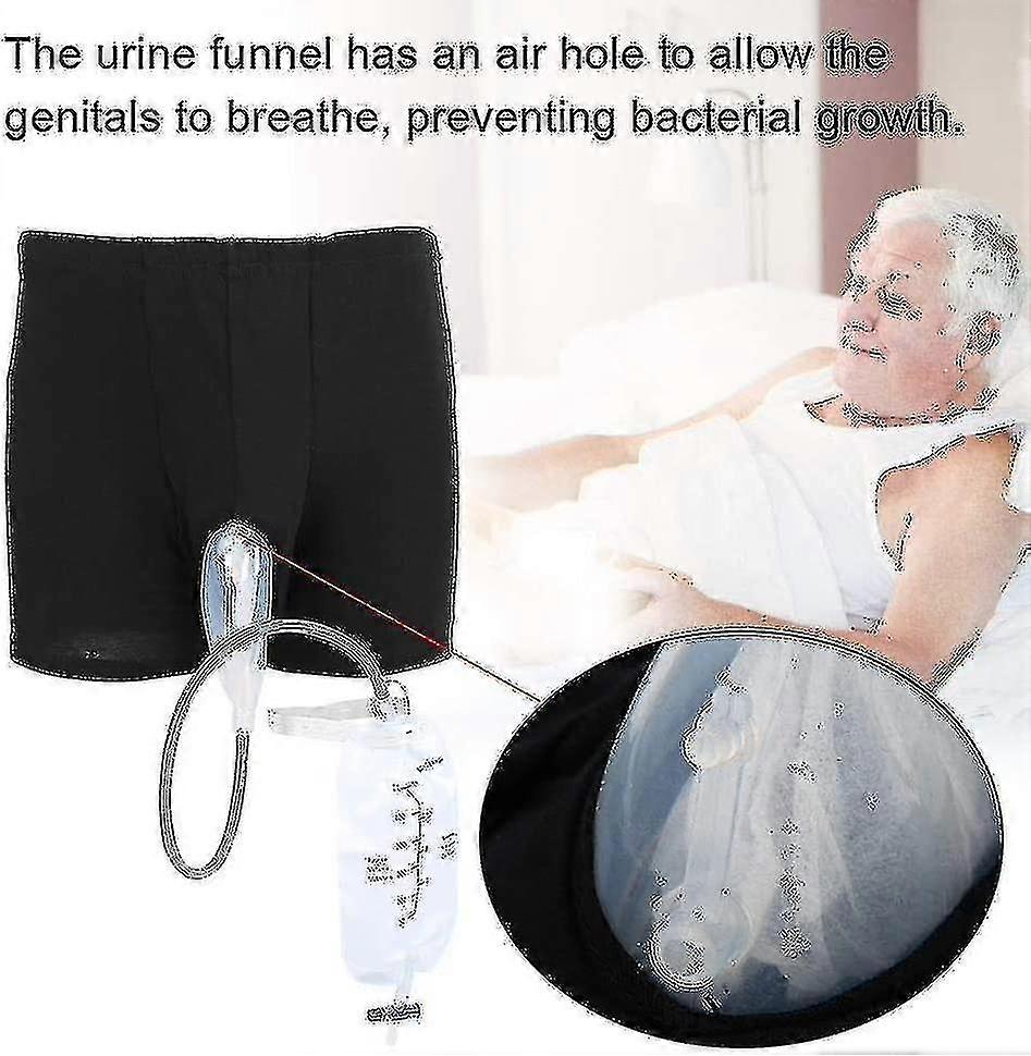 Men Incontinence Pants With Collection Urine Bag Portable Leak Proof ...