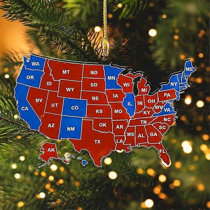 US Election Map Ornament 2024, 2024 Election Results Map, Election Map ...
