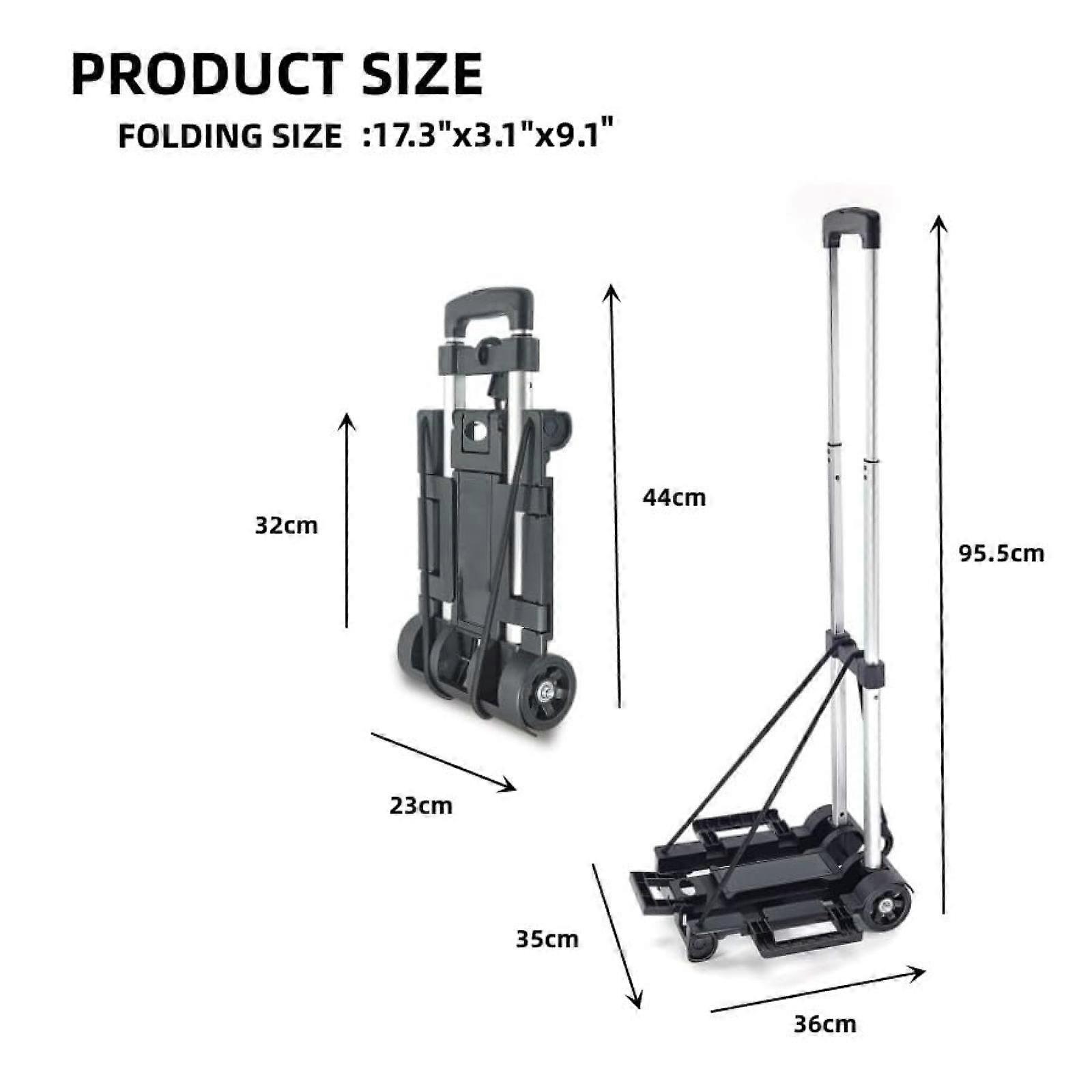 Sack Truck 25kgs Aluminum Folding Hand Truck Heavy Duty Portable ...