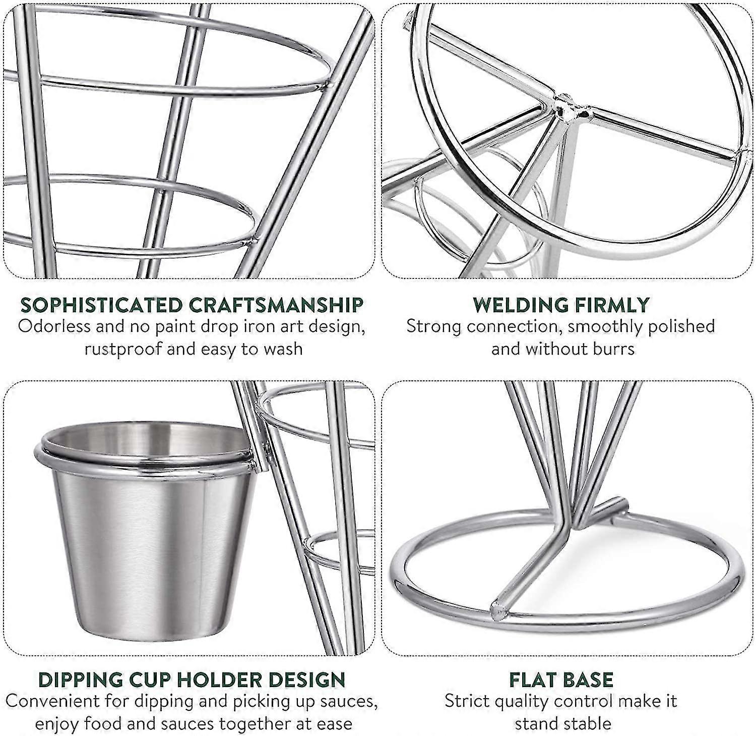 Set Of 2 Buffet Cones Snacks Chips Baskets Snack Roasted Chicken ...