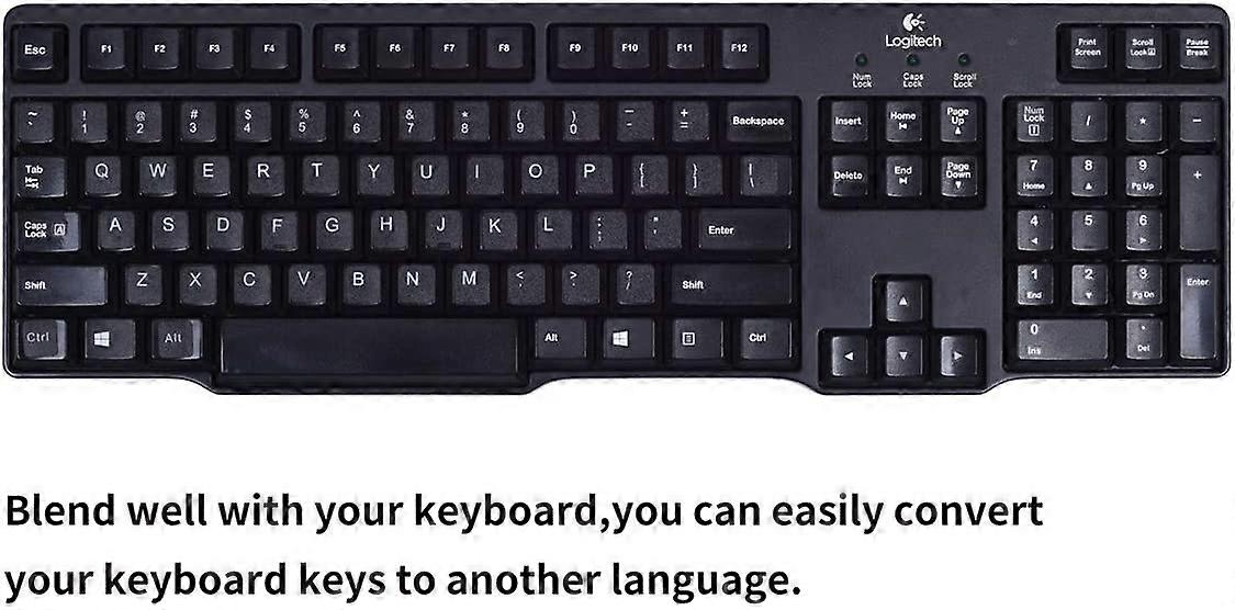 2 Pack Universal English Keyboard Stickers, Laptop Keyboard Stickers ...