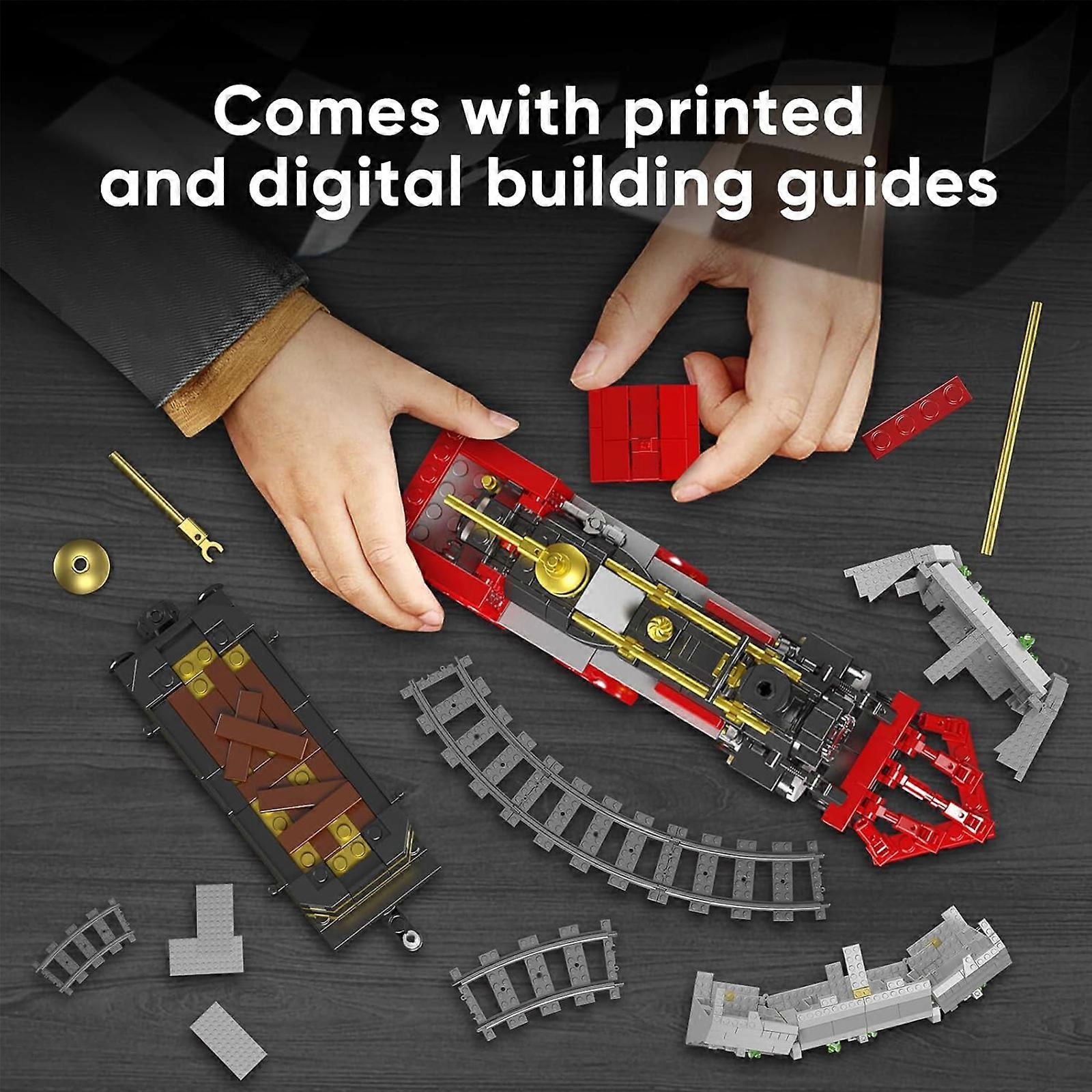 Mould King Train Building Toy, Steam Locomotive Train Building Blocks ...