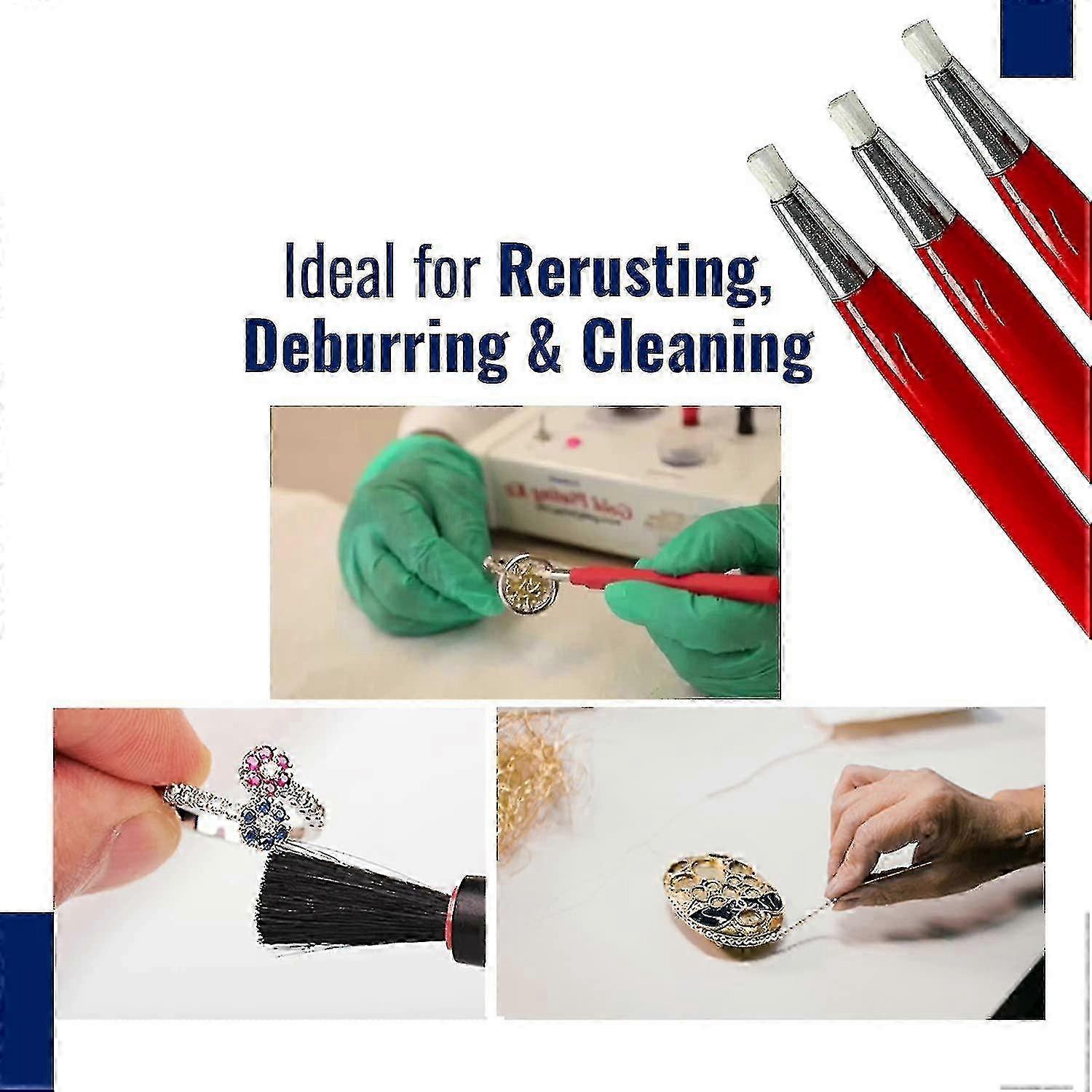 Fiberglass Scratch Brush Pen 3pcs Jewelry, Watch, Coin Cleaning ...