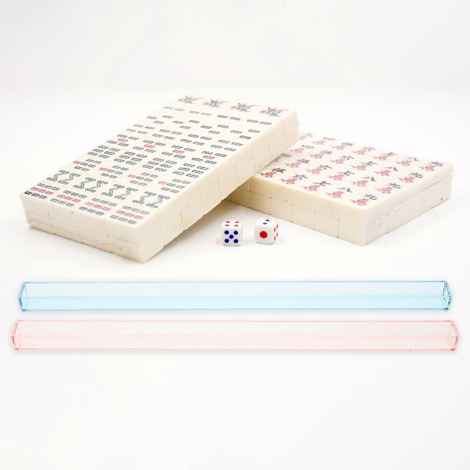 4pcs Mahjong All-in-one Tile Rack Pusher Clear Acrylic Mahjong Rack And ...