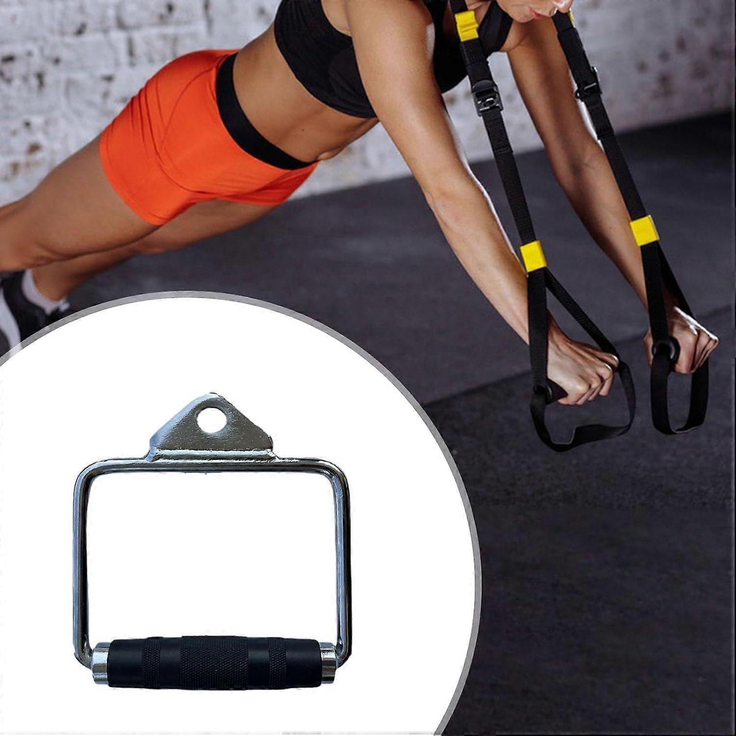 Pull Down D Row Handle Rowing Cable Machine Attachment Fitness Exercise ...