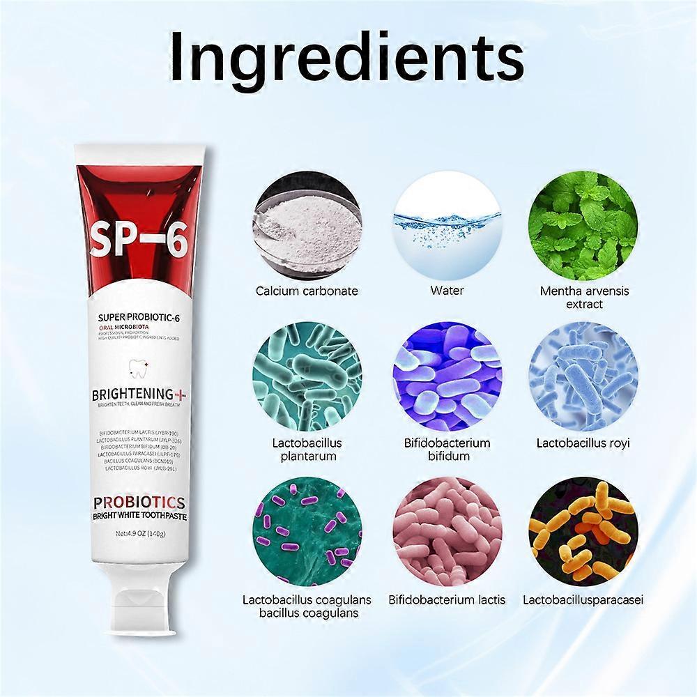 SP-6 Probiotics Whitening Toothpaste Brightening & Stain Removing ...