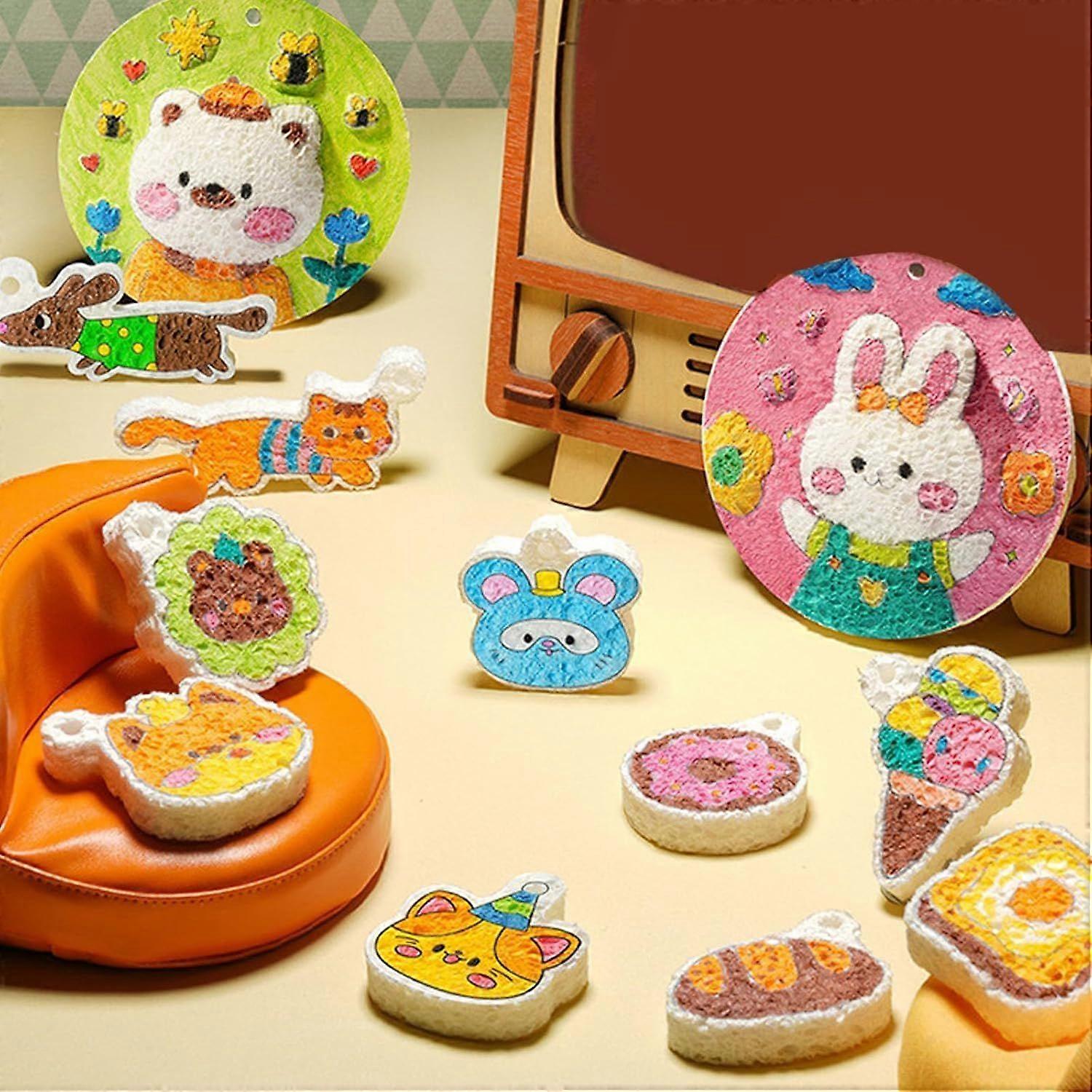 Magic Puffy Paint Art,3D Drawing Magic Canvas Sponge,Puffy Popcorn ...