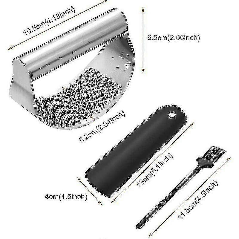 Professional Garlic Press Tool - Stainless Steel Crusher with Ergonomic ...