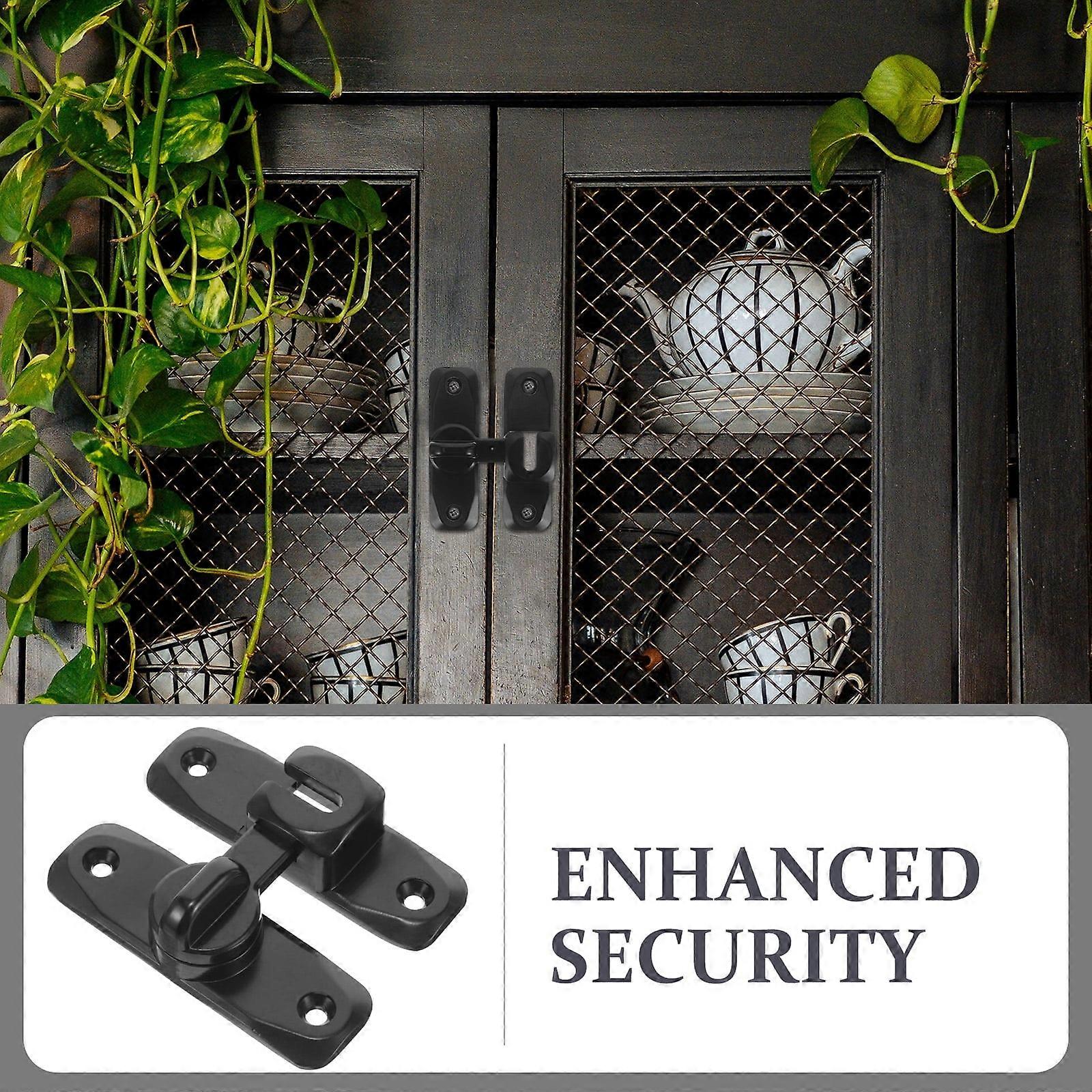 Anti-theft Door Buckle Lock Latch 90 Degree Zinc Alloy Gate Sliding ...