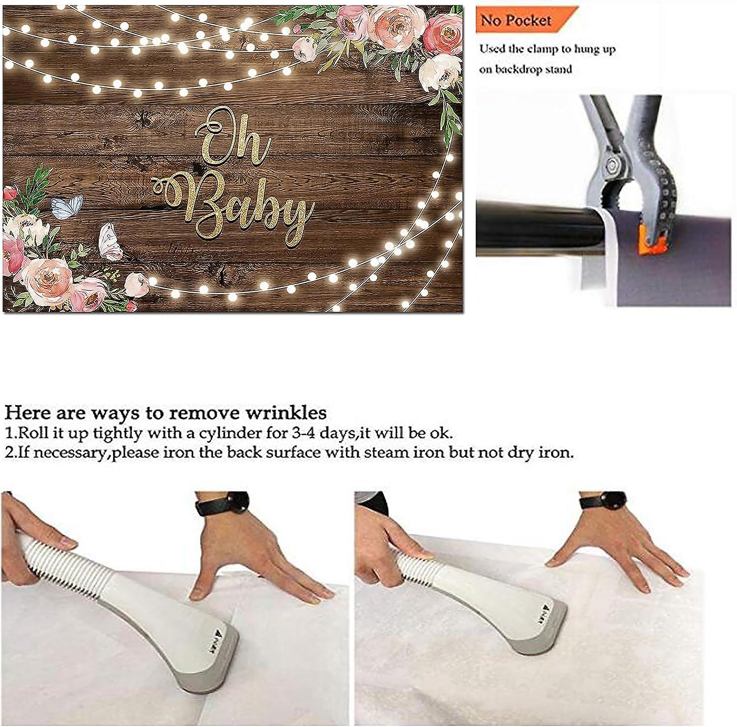 5x3ft Oh Baby Toile de fond pour Baby Shower Boy Girl Baby Nouveau-né ...