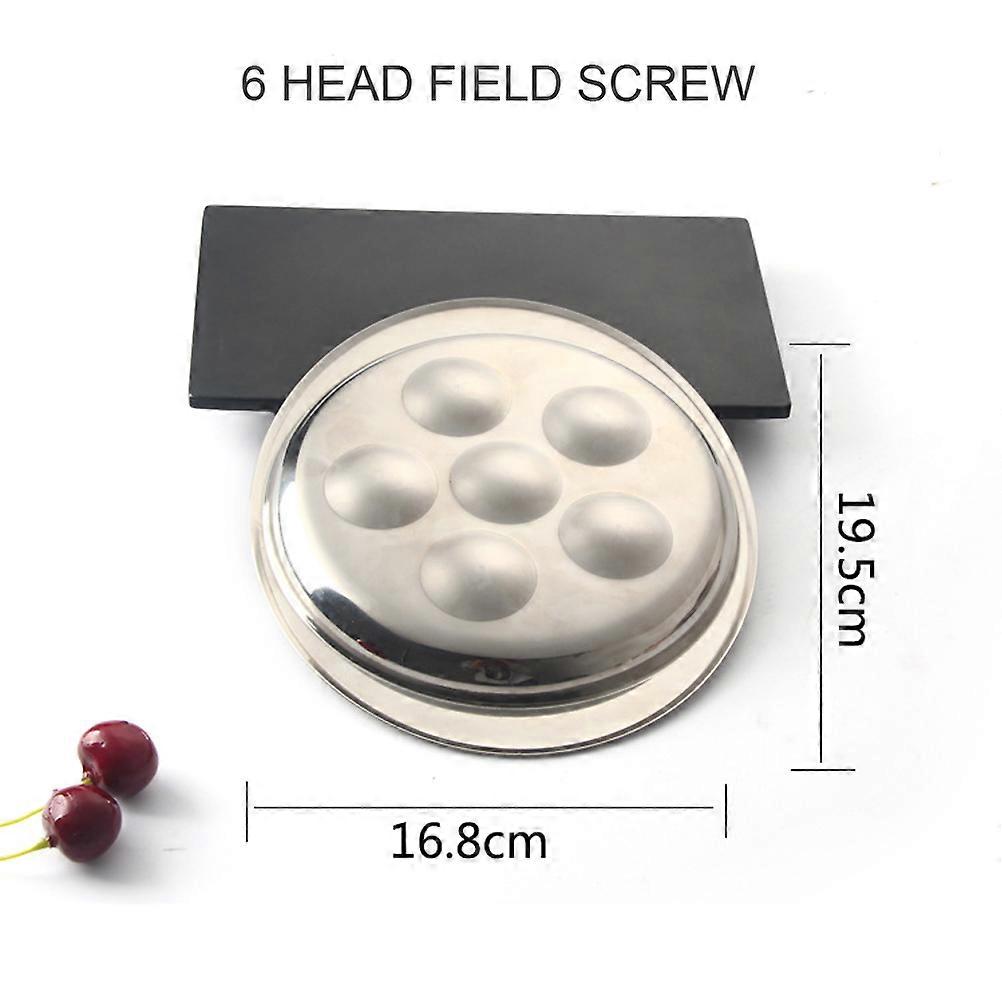 Stainless Steel Snail Plate Set Escargot Dining Set 6 Compartment Snail ...