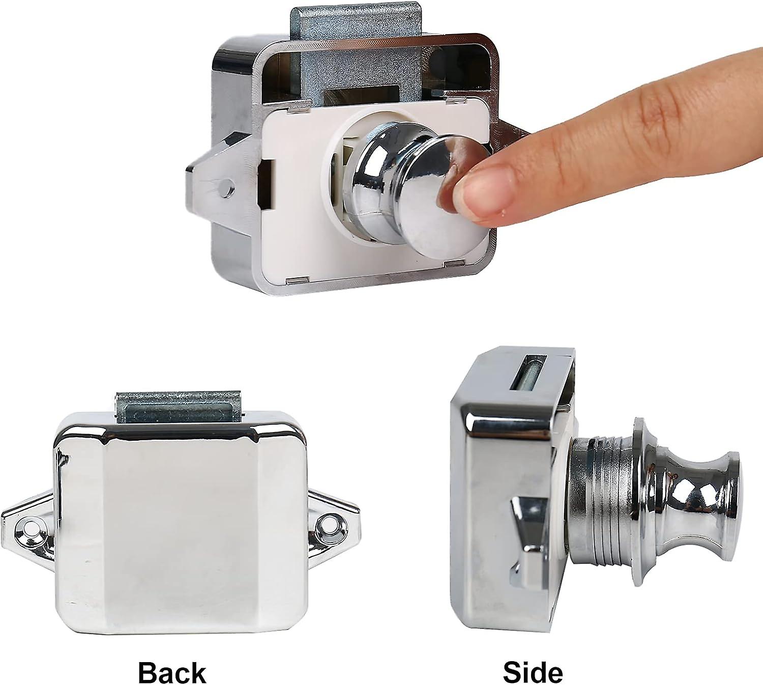 Push Button Latch Lock, Keyless Furniture Lock, Push Button Motorhome ...
