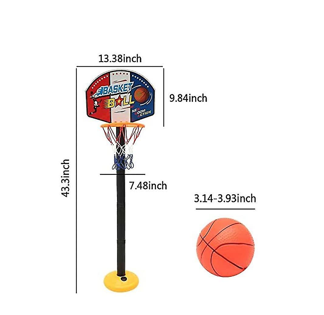 Barn basketkorg och stativ Justerbar höjd, Nätbollpump Bärbar basket ...