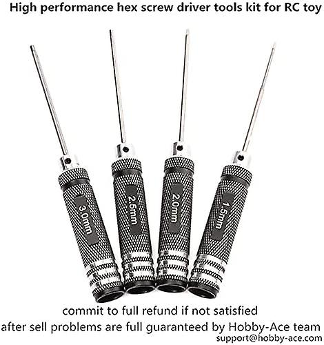 4 Lightweight Titanium Nitride Coated Hex Wrenches, RC Helicopter Hex ...