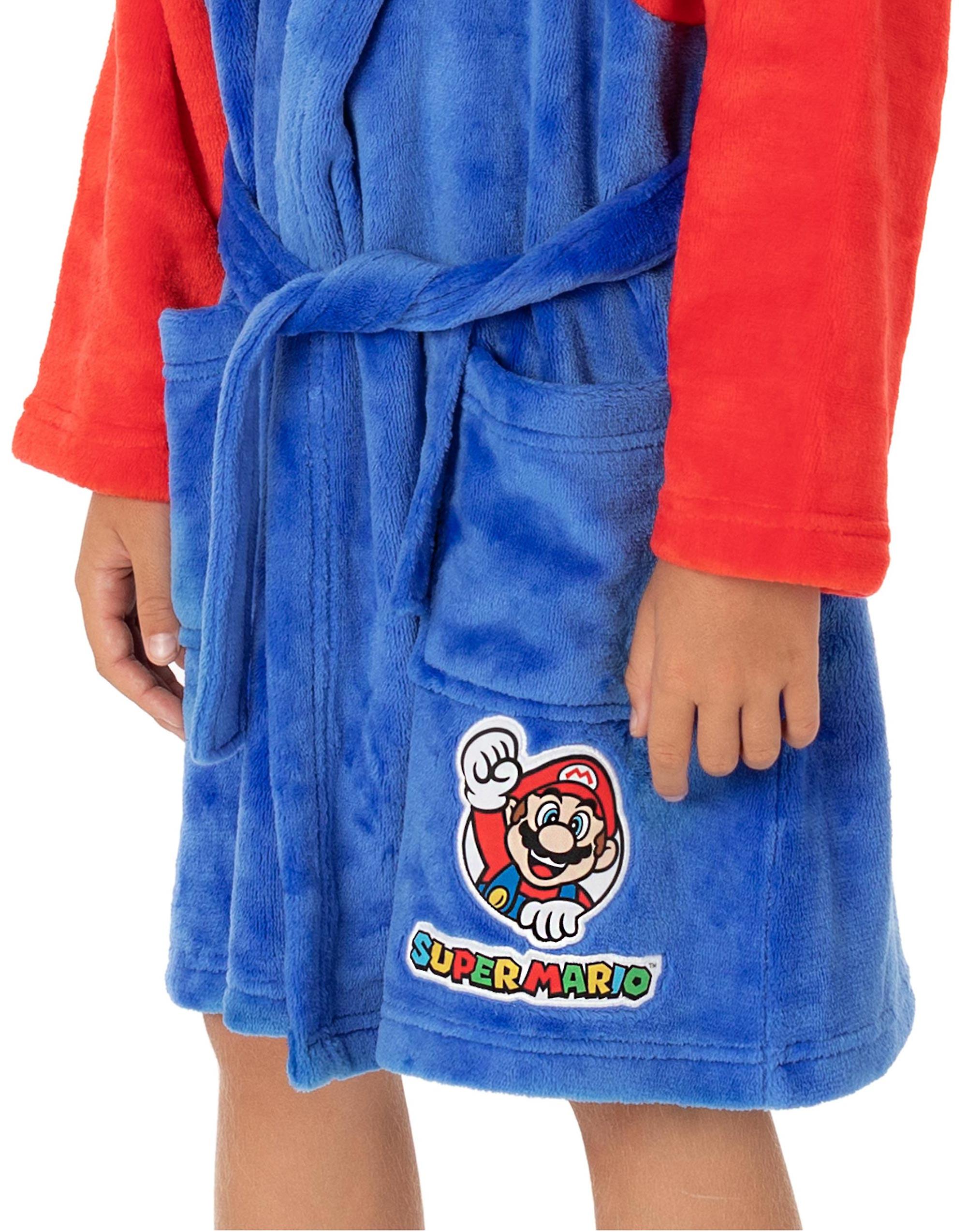 Nintendo x Super Mario Boys Hooded Bathrobe Blue Dress-Up | Fruugo UK