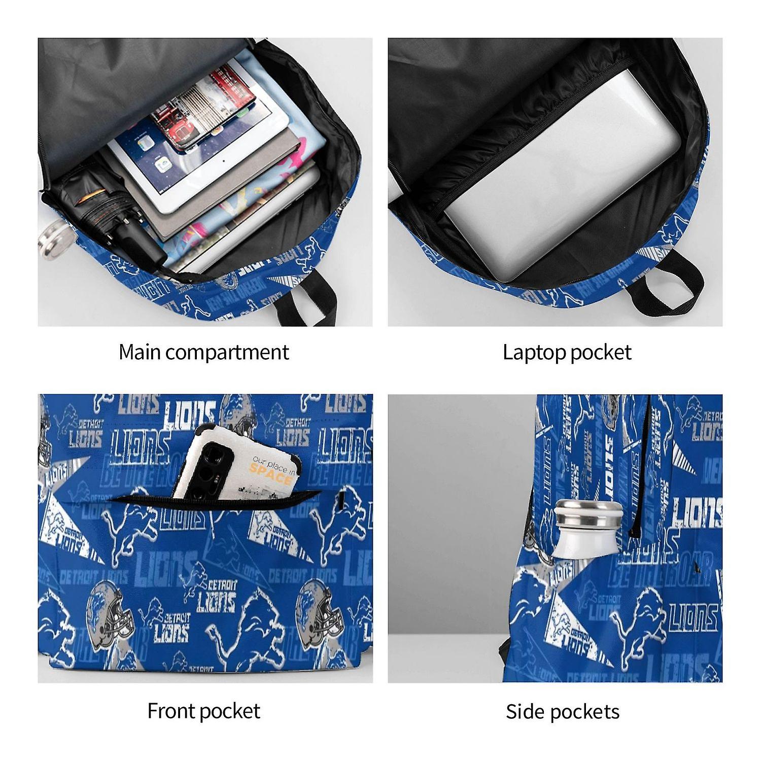 NFL Football Team Logo Backpack for School, Personalized Laptop Bag ...