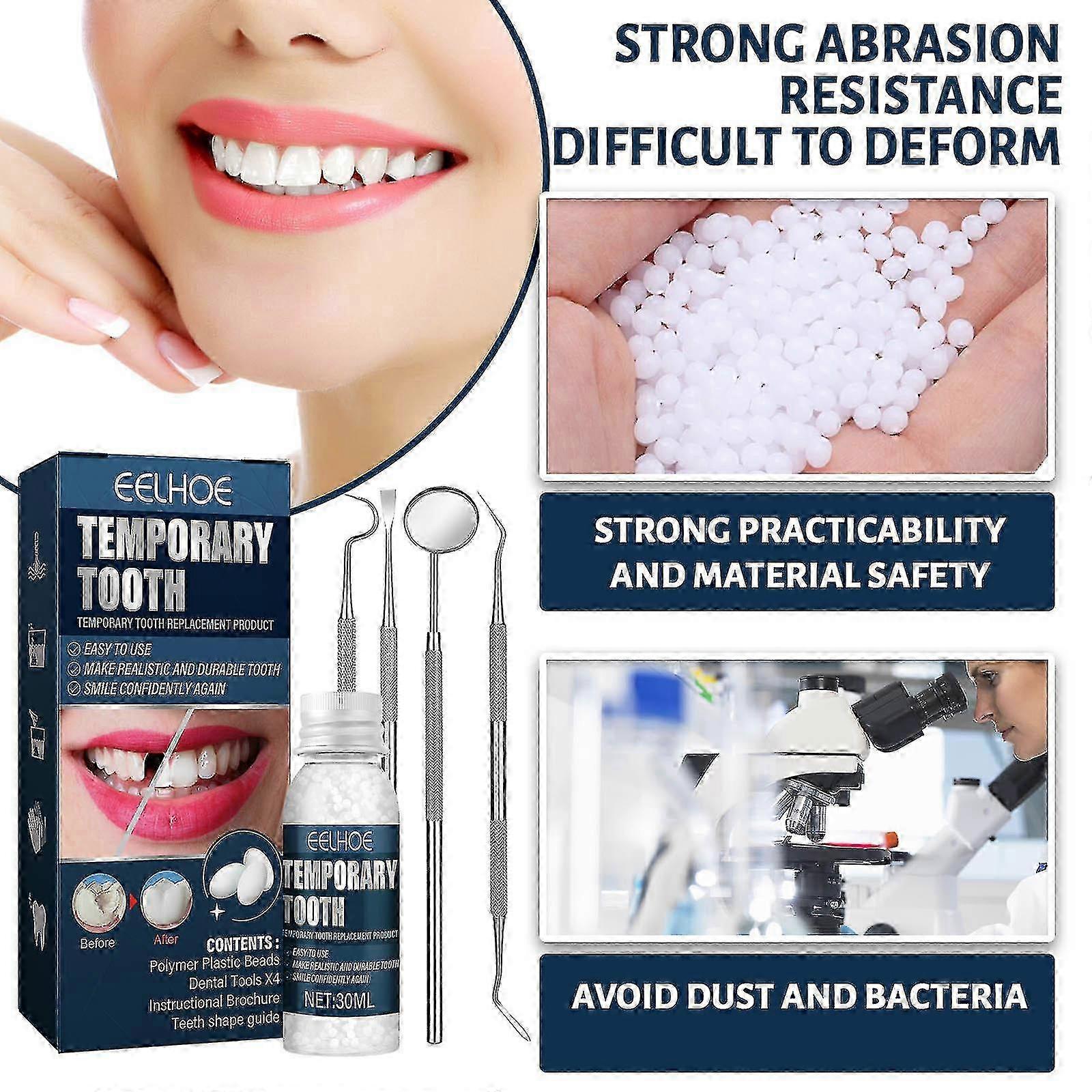 EELHOE dental filling set with plastic modified dental glue for ...