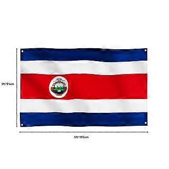 Costa Rica flagga, öljett i varje hörn, Costa Ricas flagga, Tiquicia ...