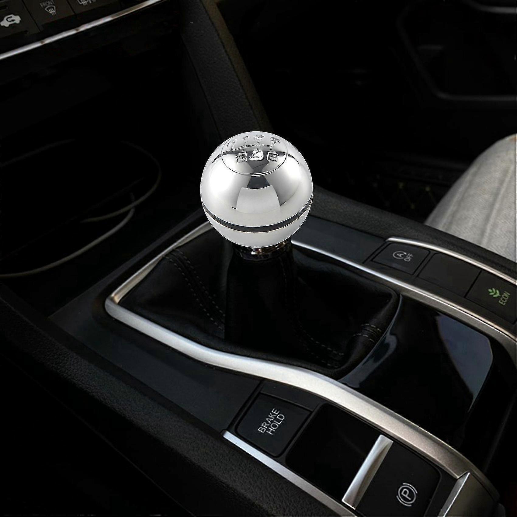 6 Speed Car Manual Gear Shift Knob Bright Lever Shifter Stick Hand Ball ...