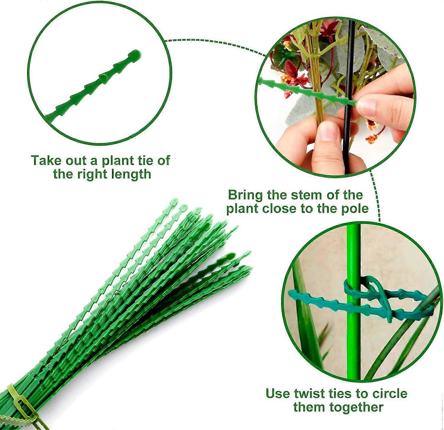 110PCS Adjustable Plant Tie Plastic Cable Tie Set Twist Ties for Green ...