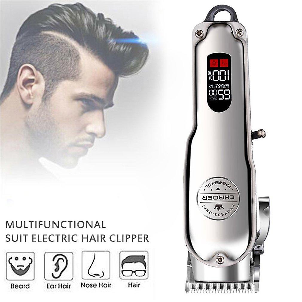 C99 elektrische Ganzmetall-LCD-Clipper Haarschneidemaschine ...