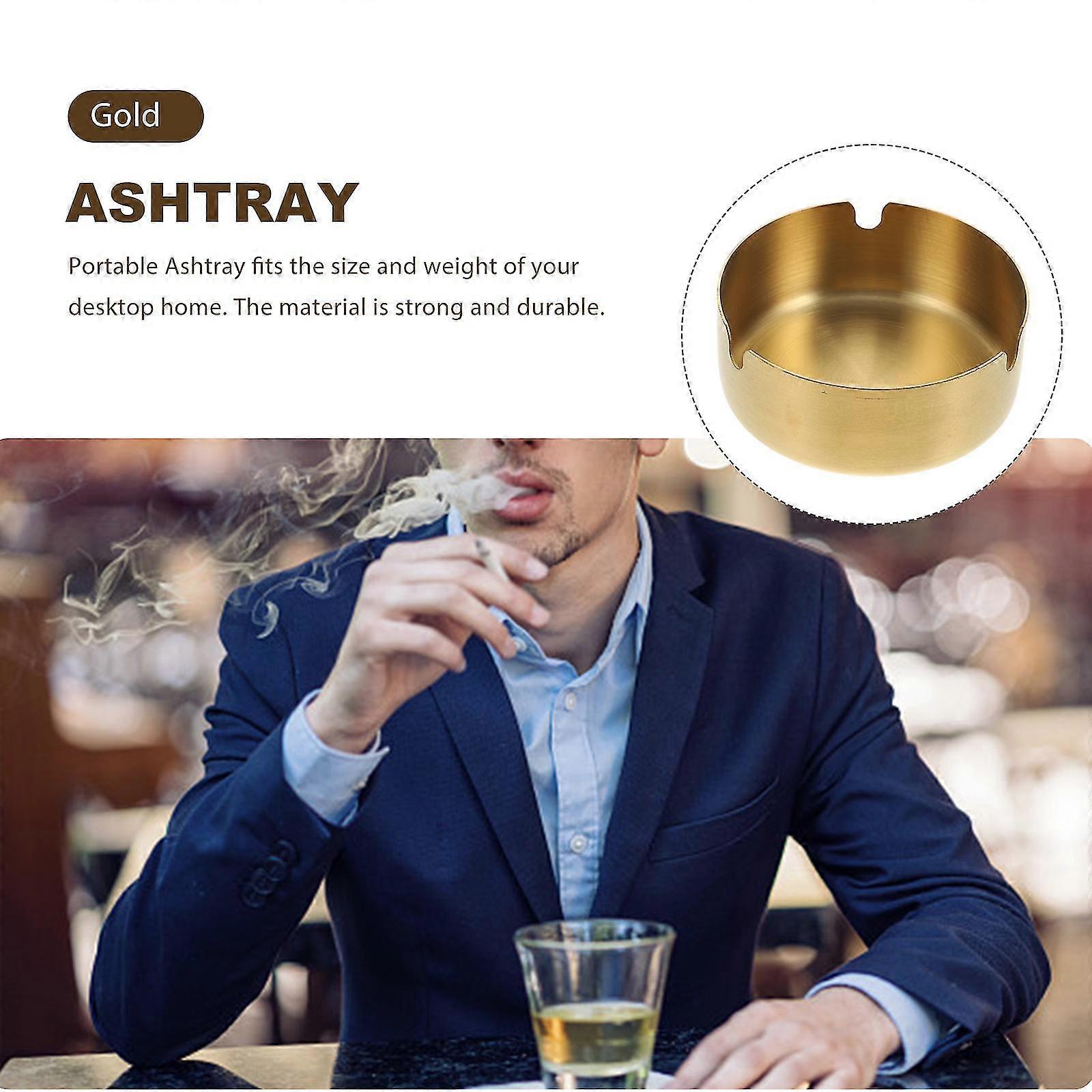 2 Pcs Desk Decoration Vintage Ashtray Cigar Ashtray Ash Tray Tabletop ...