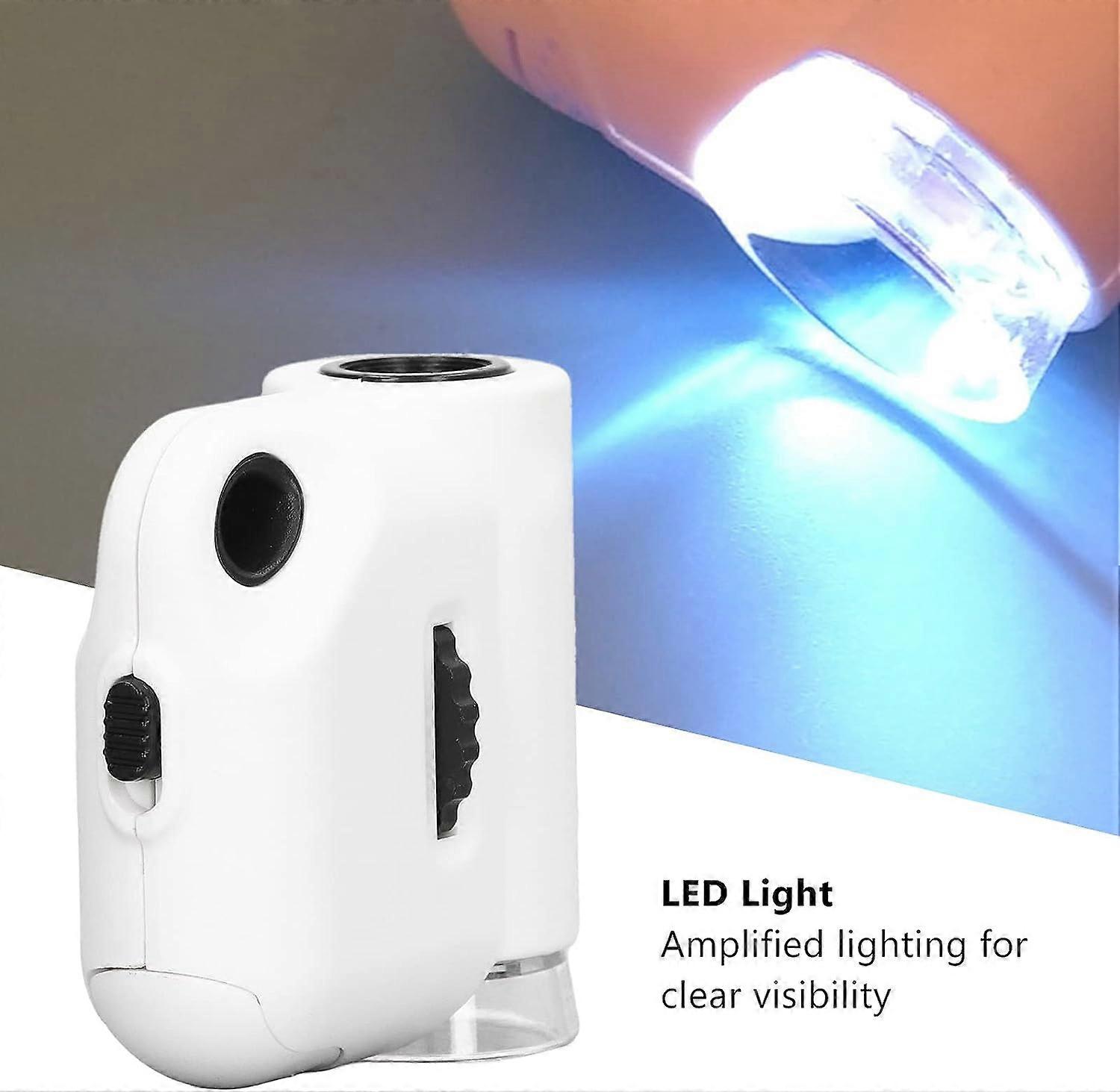 Miniature Portable Microscope 55X High Magnification with LED Light 3D ...